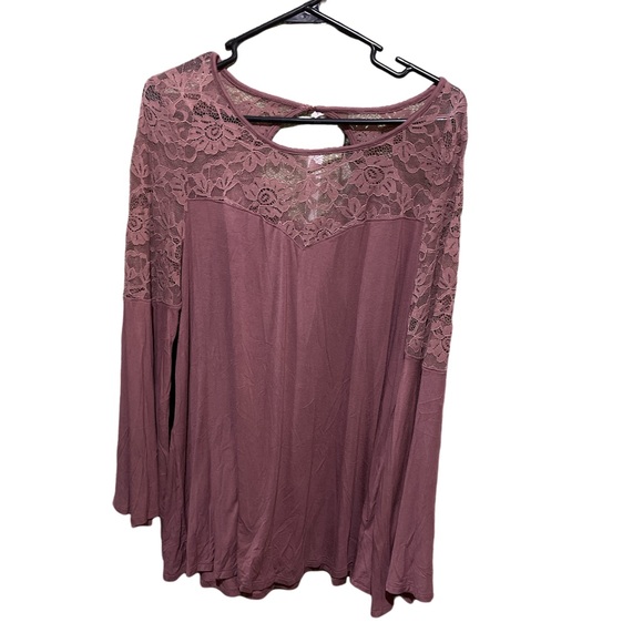 torrid | Tops | Torrid Size 1x Super Soft Bell Sleeve Tunic In Mauve ...